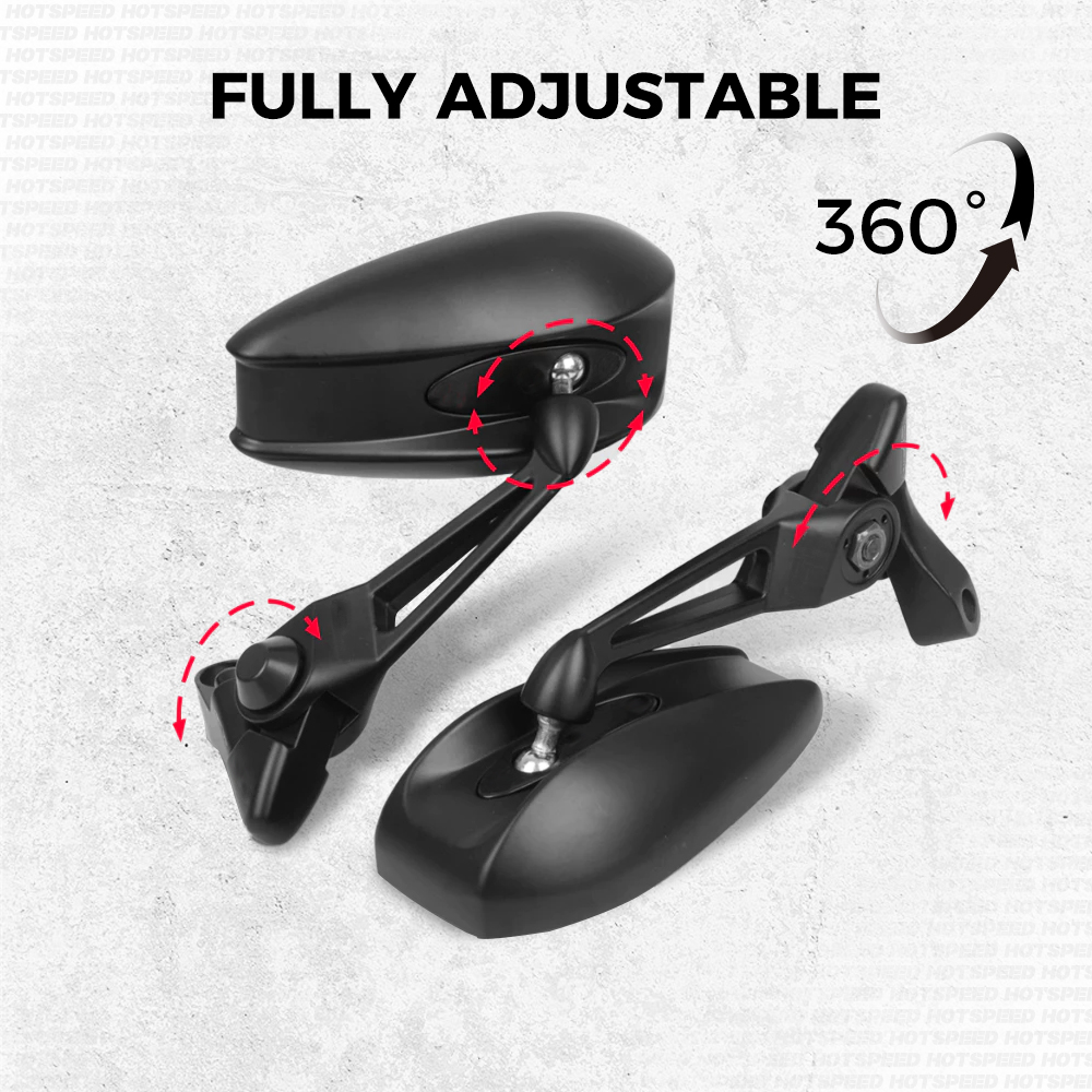 HOTSPEED Street King Side Mirror AOS4 Heavy Duty 360 Degree Rotational ...