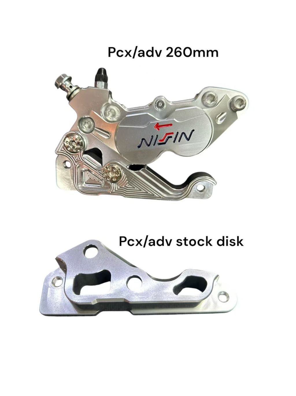 L9 Nissin 4 pot caliper set for pcx/adv/click125/click150 with bracket ...