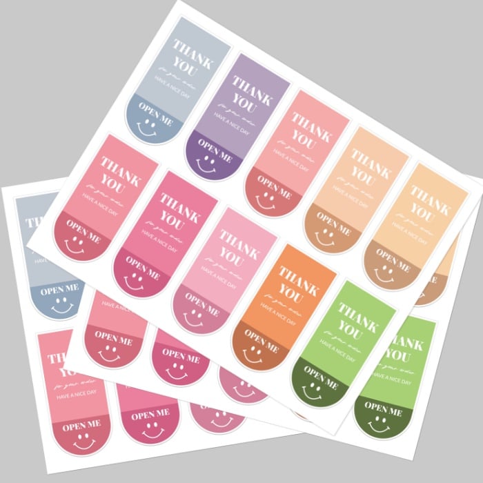 100pcs Open Me Thank You Sealing Sticker | Adhesive Label for Packaging ...