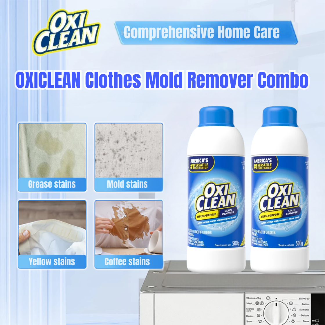BUY 2 GET 2 OxiClean Laundry Powder removes yellow stains and tough ...