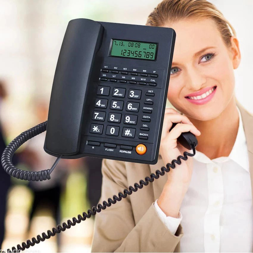 LCD Caller ID Home Office Fixed Hotel Landline Telephone Line Desktop ...