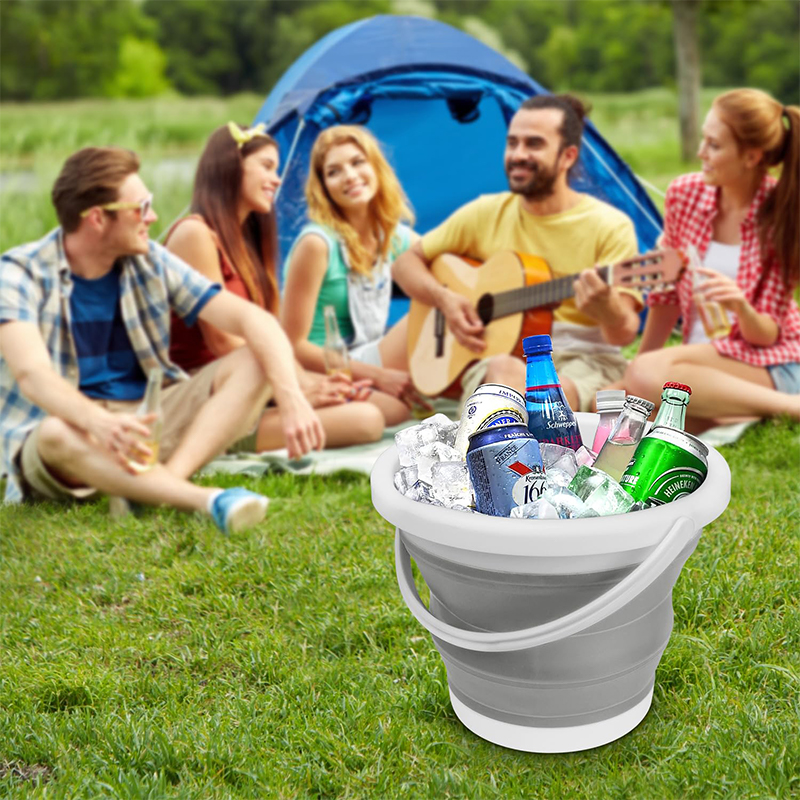 Collapsible Bucket 5L Foldable and Extendable Multifunctional Bucket ...