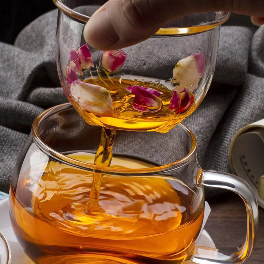 AF Thickened Tea cup Heat resistant With Glass Strainer And Lid ...