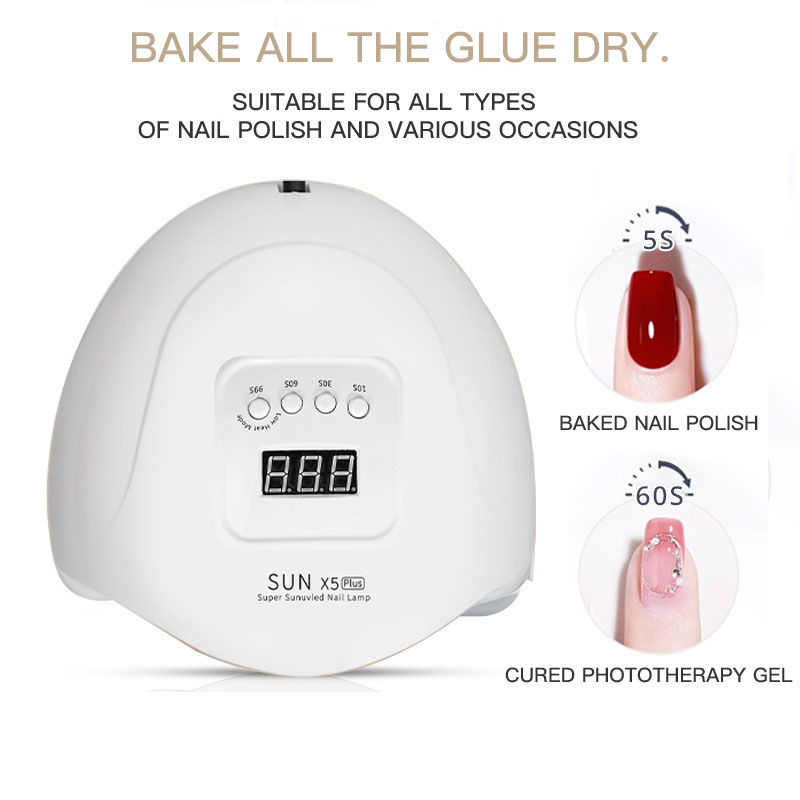 Gentle Curing Nail Gel Dryer Machine For Polish Zero UV Damage Nail ...
