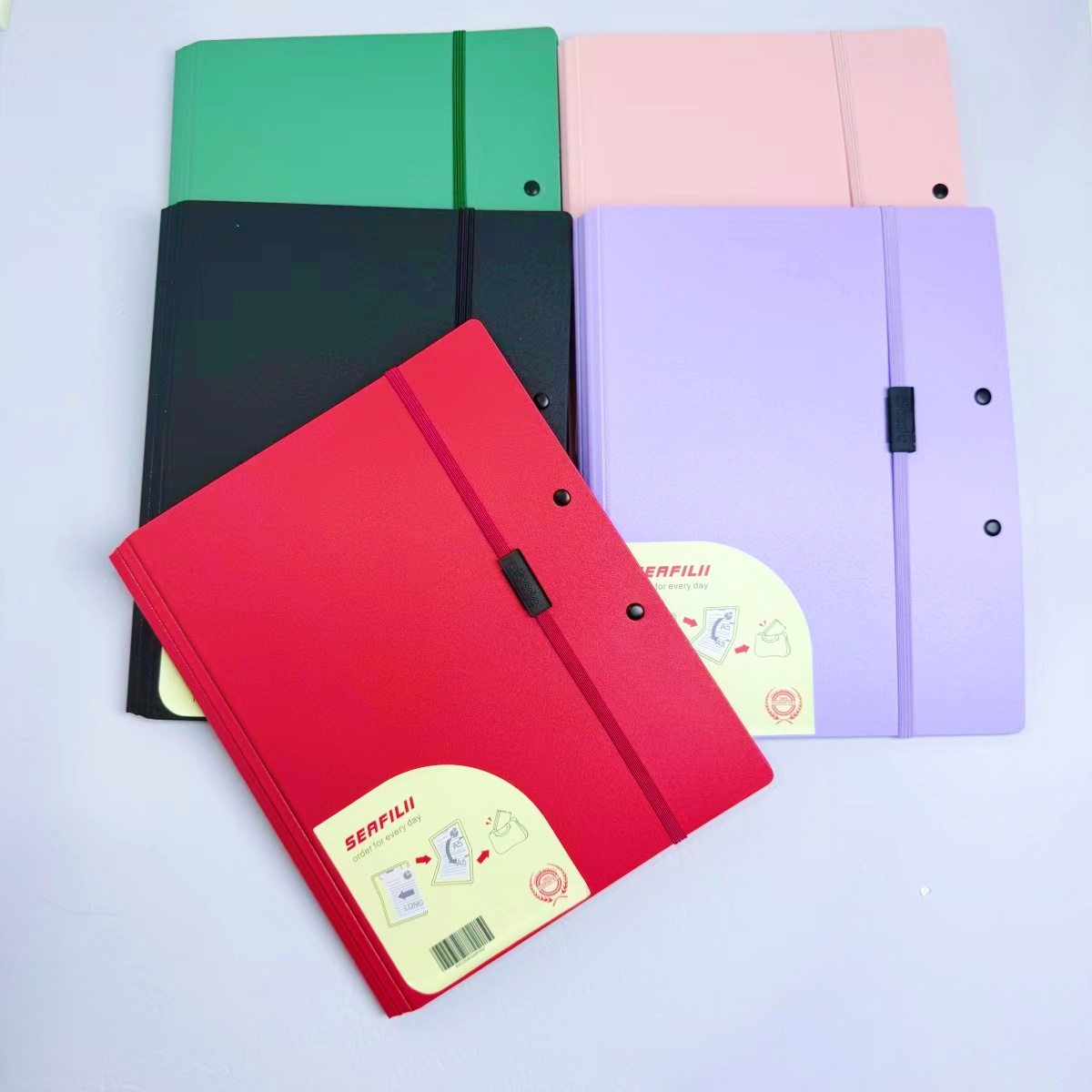 Long/A4/A5 Foldable Clear Book Loose Leaf Clear book File Folder Paper ...