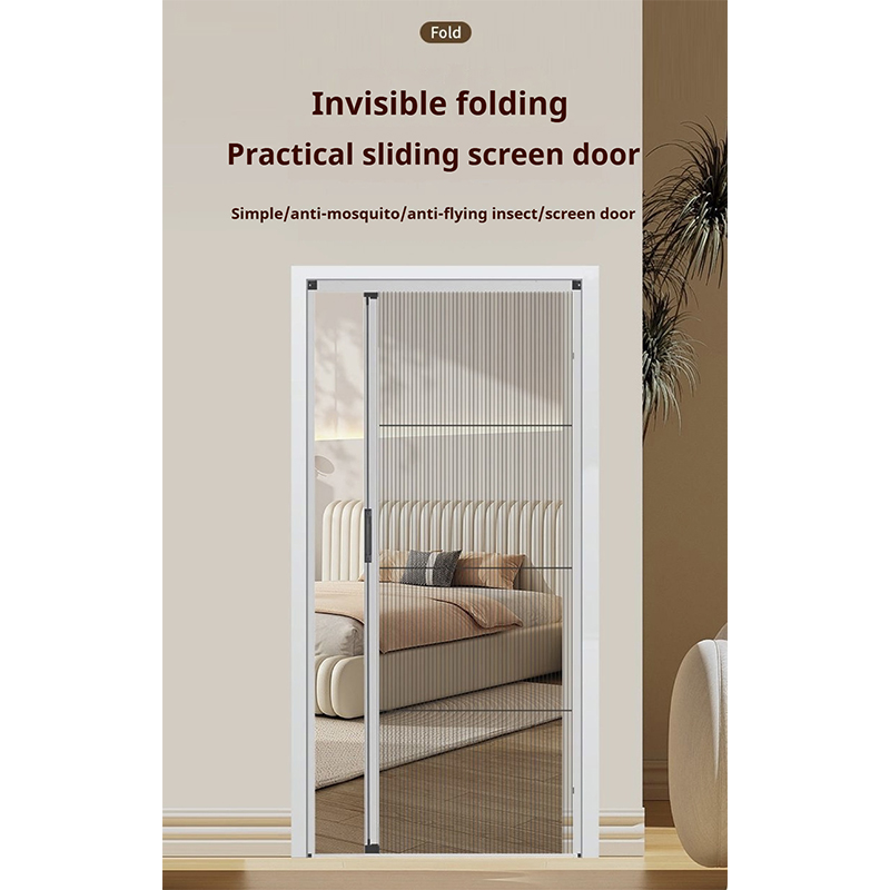 Trackless Folding Screen Door Accordion Sliding Door Aluminum Home Anti ...