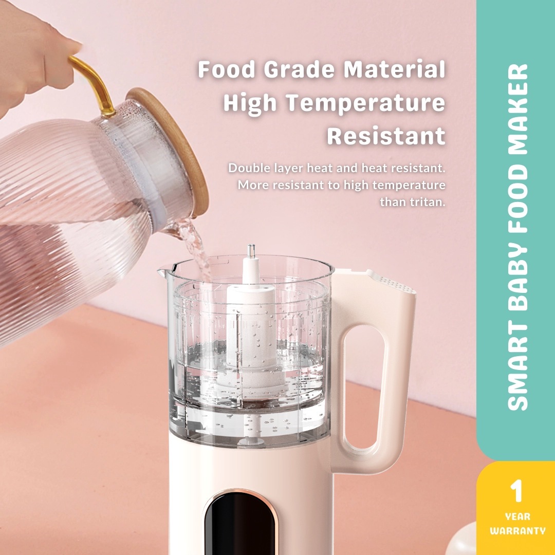 Baby Food Maker Auto Cooking & Grinding Baby Food Steamer Puree Blender ...