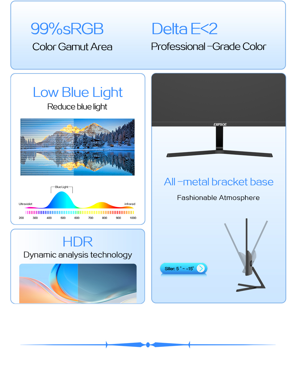 Expose Gaming Monitor for PC 27 inch 165HZ for laptop 24 165 100 HZ ...