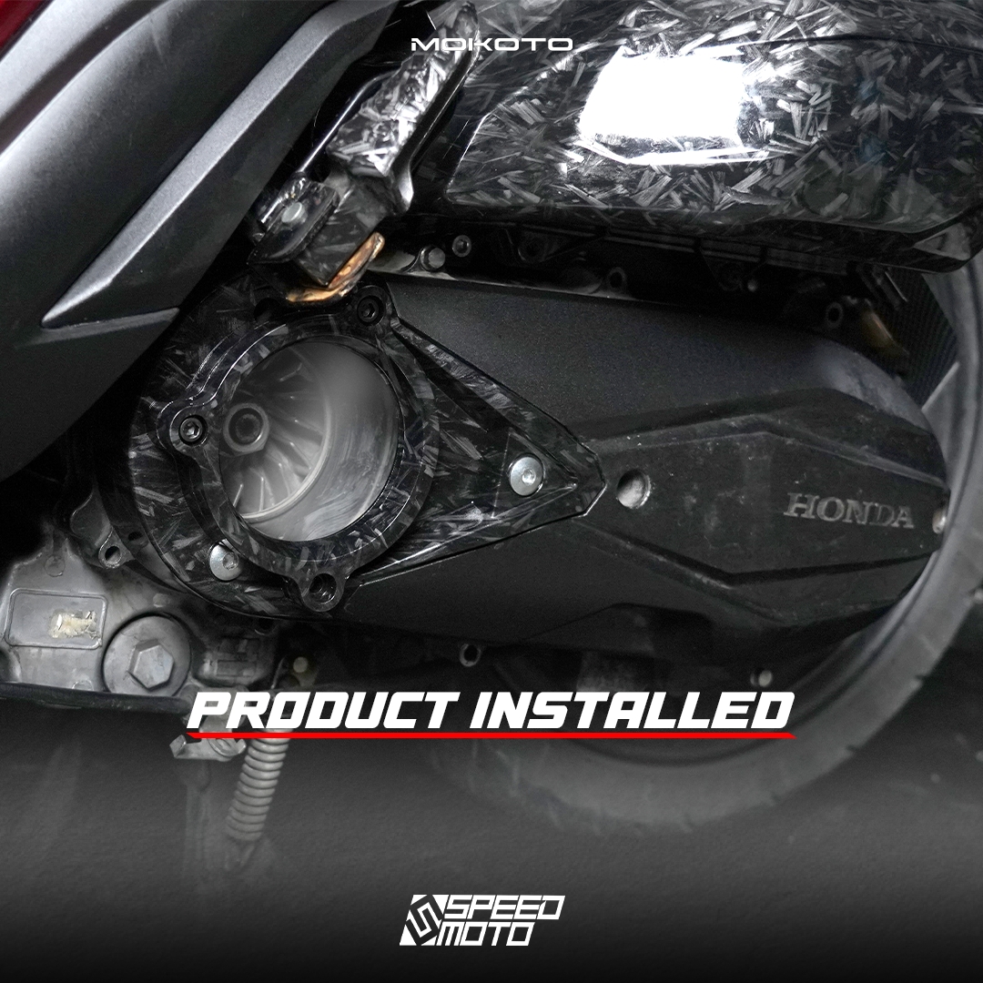 MOKOTO HONDA CLICK V2/V3/V4 PULLEY COVER AND EMBLEM ONLY WITH ...