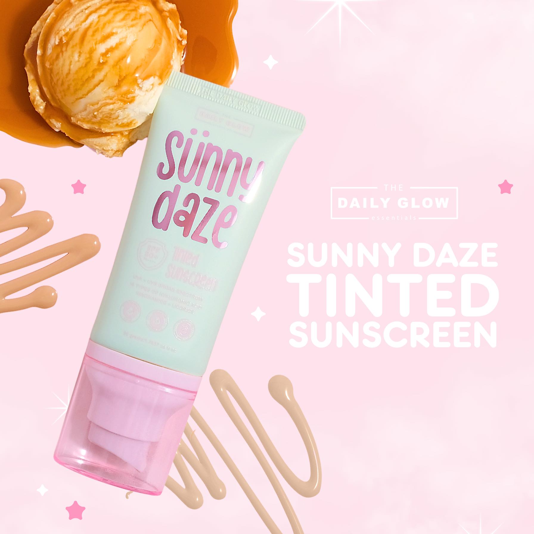 THE DAILY GLOW Sunny Daze Sunscreen | Vanilla | Caramel - Original ...