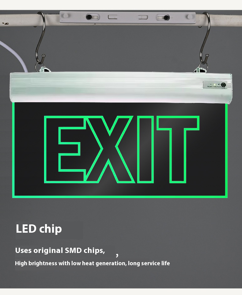 COD Rechargeable Emergency Exit Light LED Fire Exit Signage with Backup ...