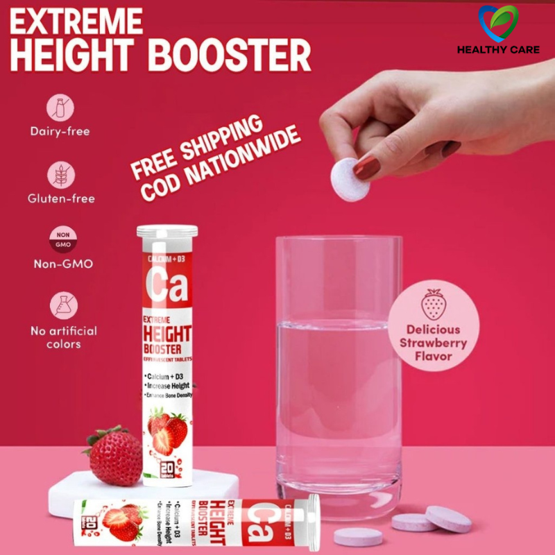 Extreme Height Booster Effervescent Tablet Natural Height Growth Enhancer Improve Bone Health ...