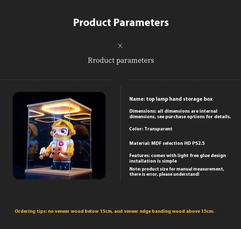 Acrylic HD Backlit Storage Cabinet Holder for Pop Mart Zimomo Large ...