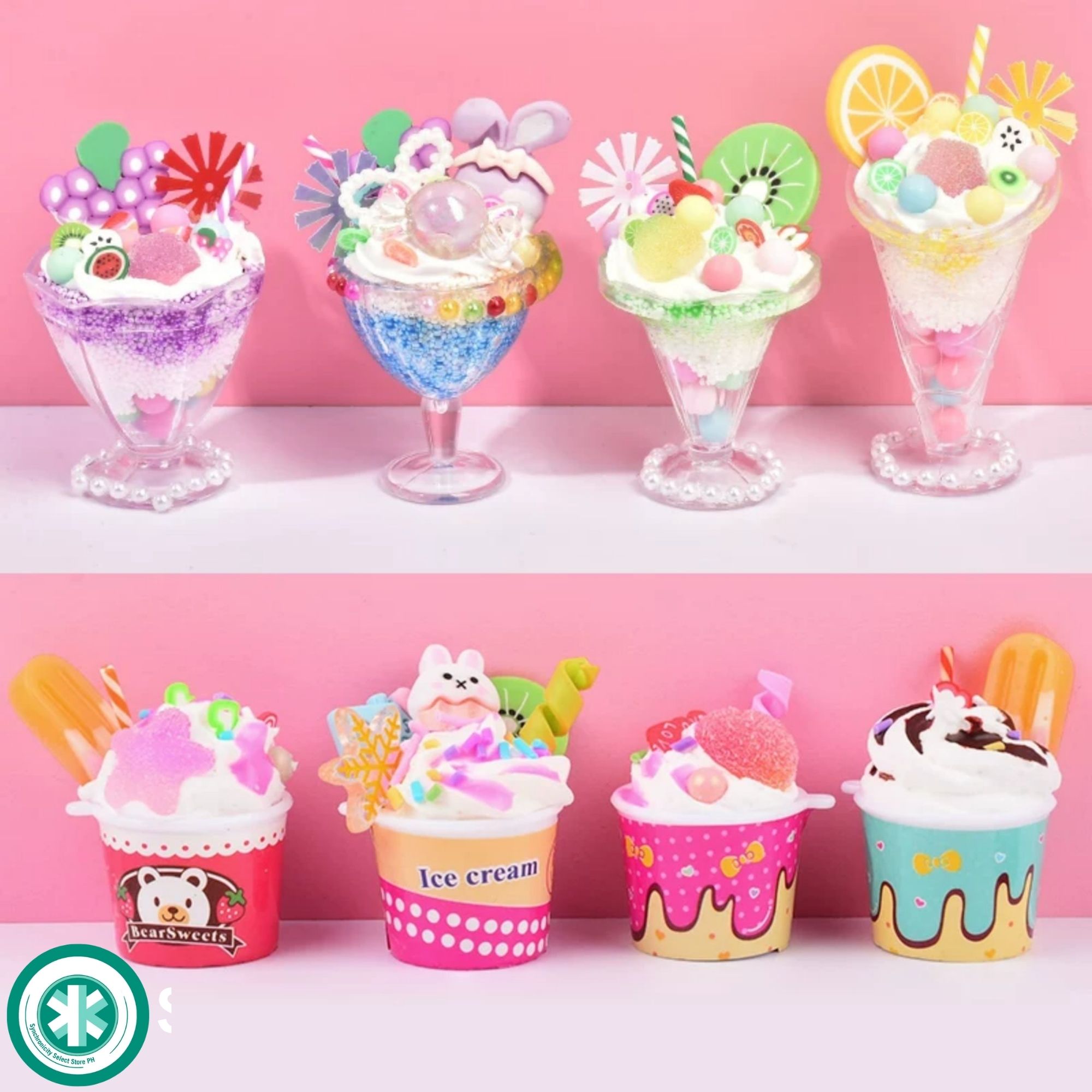 DECOKIT DIY Miniature Food Kit Dessert Series Clay Decoden Toploader ...