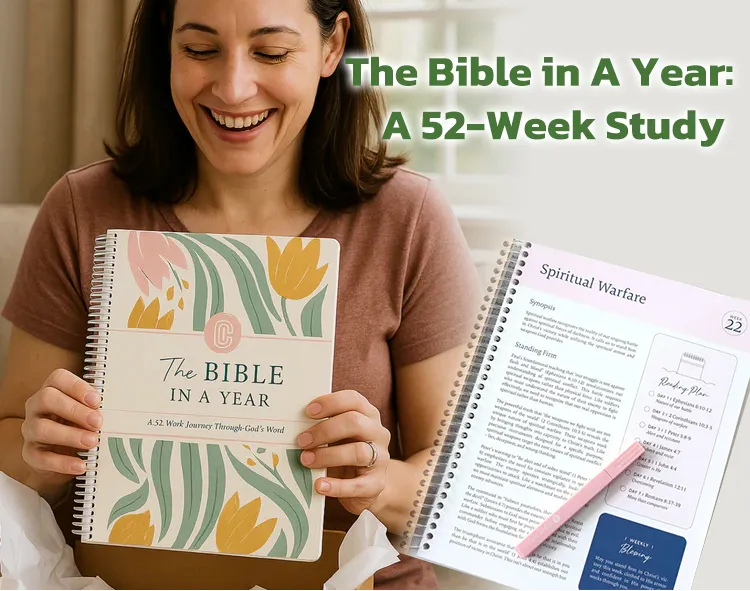 The Bible In A Year: A 52-Week Study Through Gods Word - Spiral Bible ...