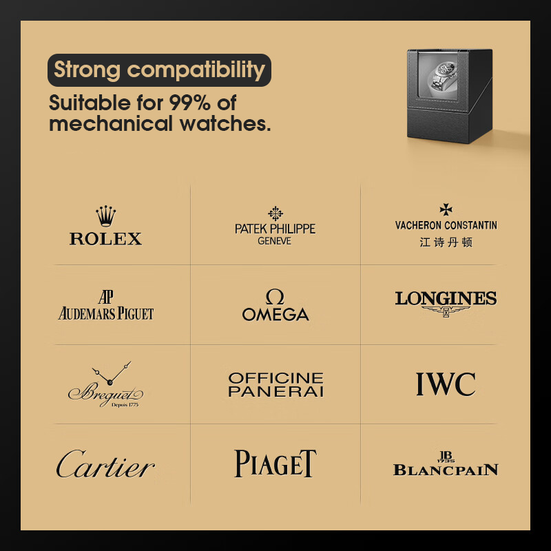 Automatic Watch Winder PU Leather MODOFO LED Light Dual Mechanical ...