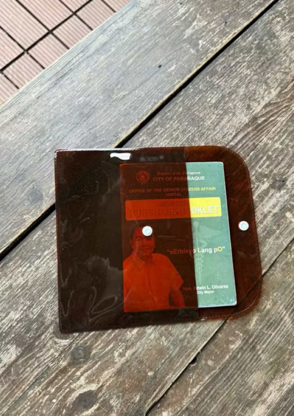 Size 1 Bank Passbook Passport Senior Citizen and PWD Booklet Holder ...