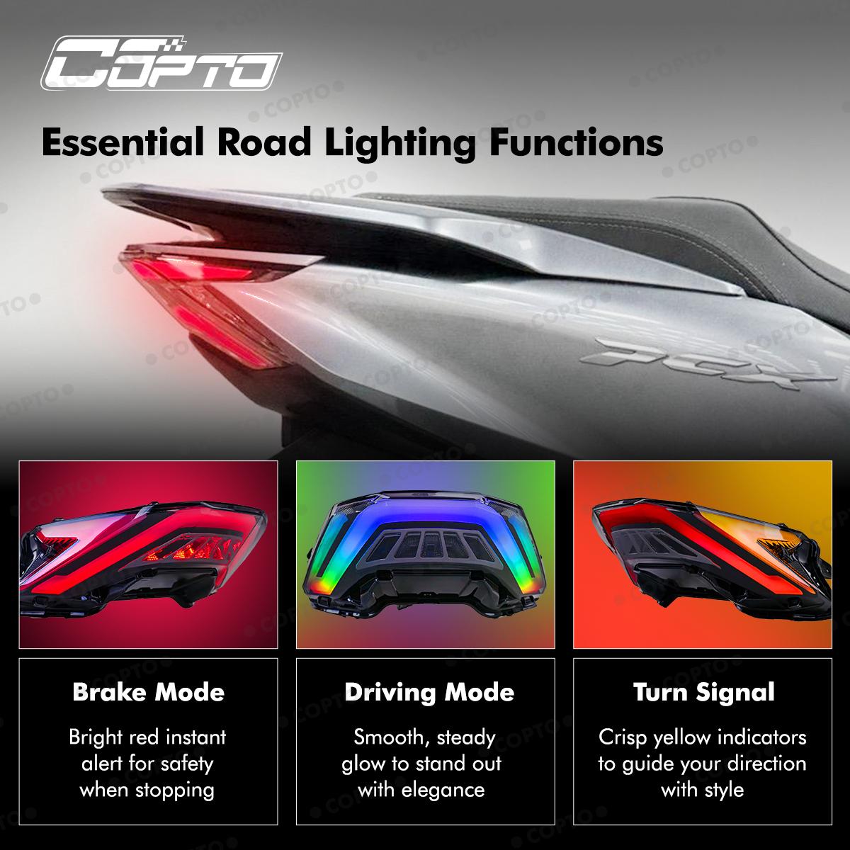 Honda PCX160 2021-2024 LED RGB Tail Light Upgrade – Waterproof Multi ...