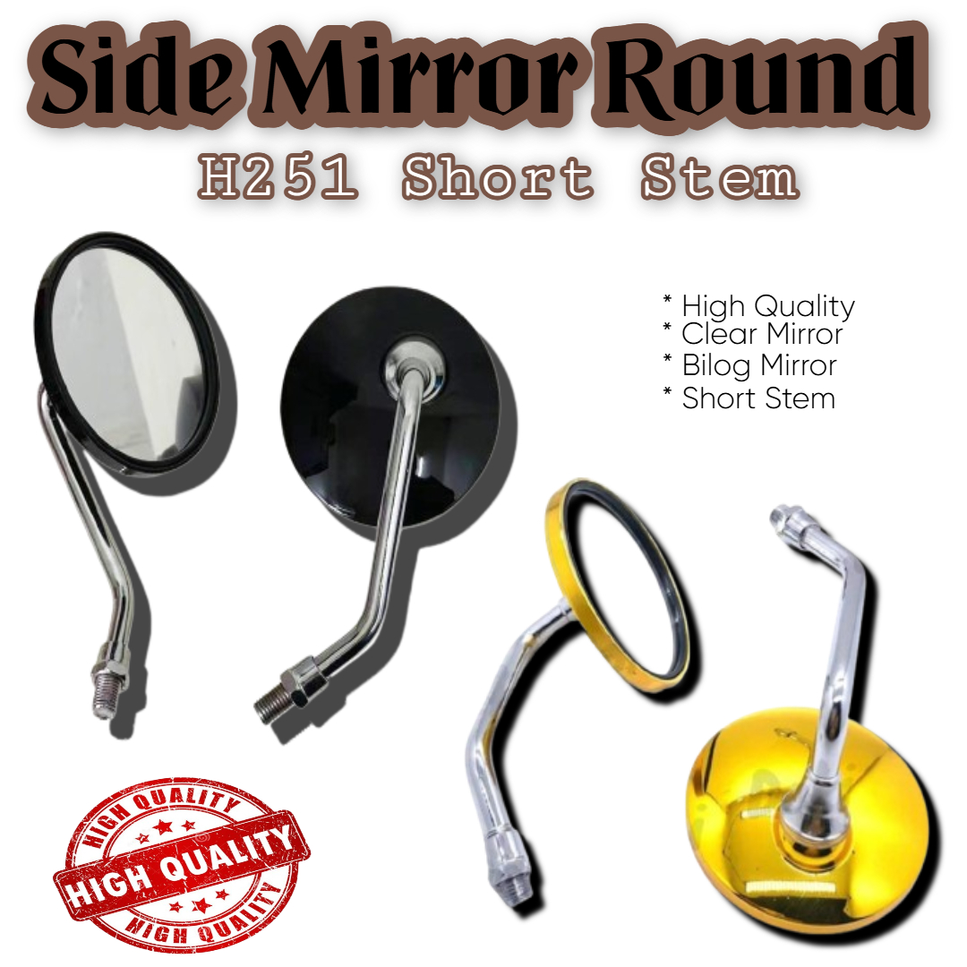 YAMAHA YTX 125 - Motorcycle Side Mirror H251| Chrome Short Stem Bilog ...