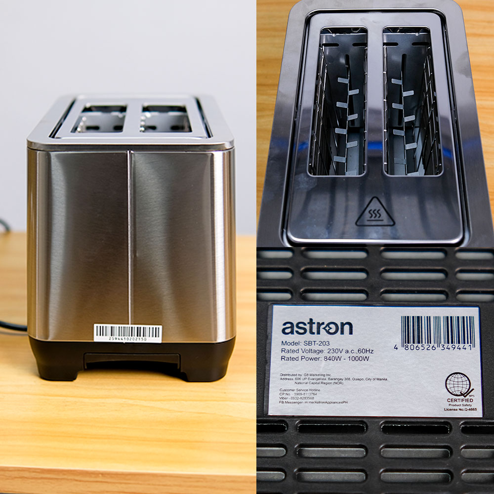 Astron SBT-203 Bread Toaster | Full Body Stainless Steel | 2 compact ...