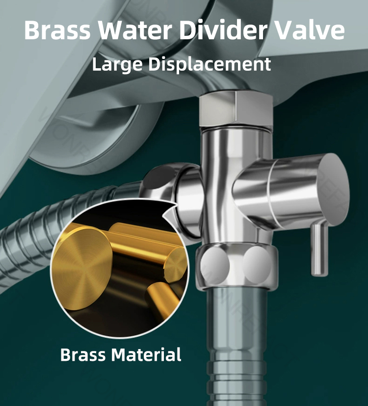 3 Ways Water Divider Shower Faucet Water Valve Adapter For Diverter ...