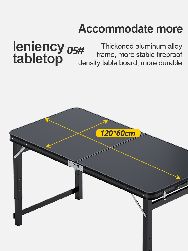 Outdoor Portable Table Camping Home Folding Table Height-Adjustable ...