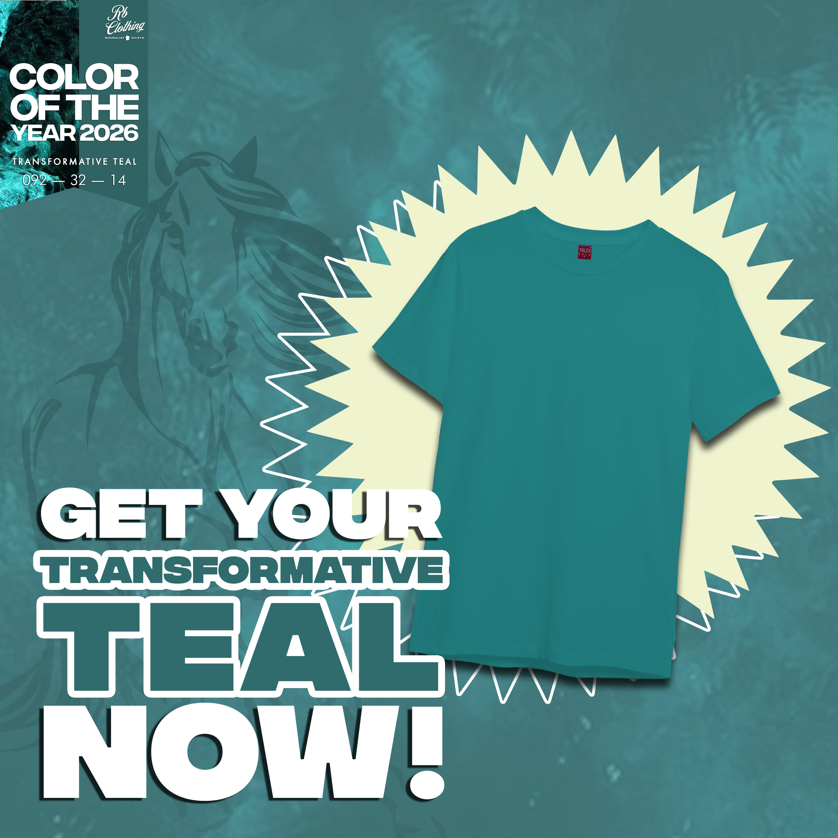 TRANSFORMATIVE TEAL YALEX Brand Plain tshirt cotton unisex (Color of ...