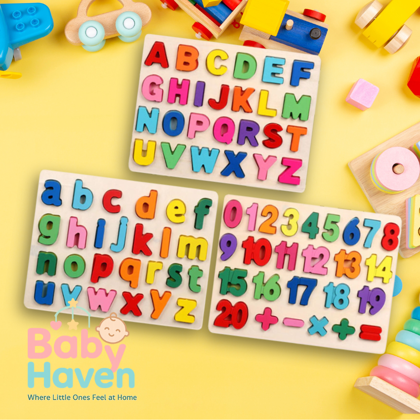 Wooden three-dimensional Alphanumeric Learning Puzzles for Kids ...