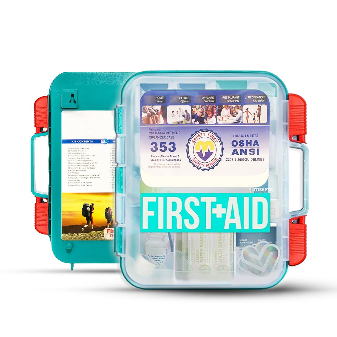First Aid Kit (353 Pieces) OSHA ANSI Certified | Medical Emergency ...