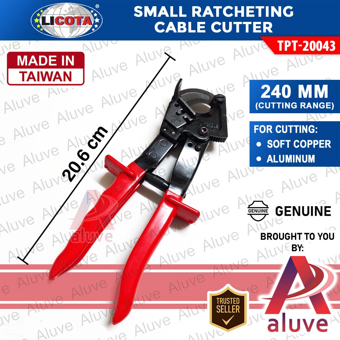 S-Ks Tools USA TPT-20043 Small Ratcheting Cable Cutter | Heavy-Duty ...