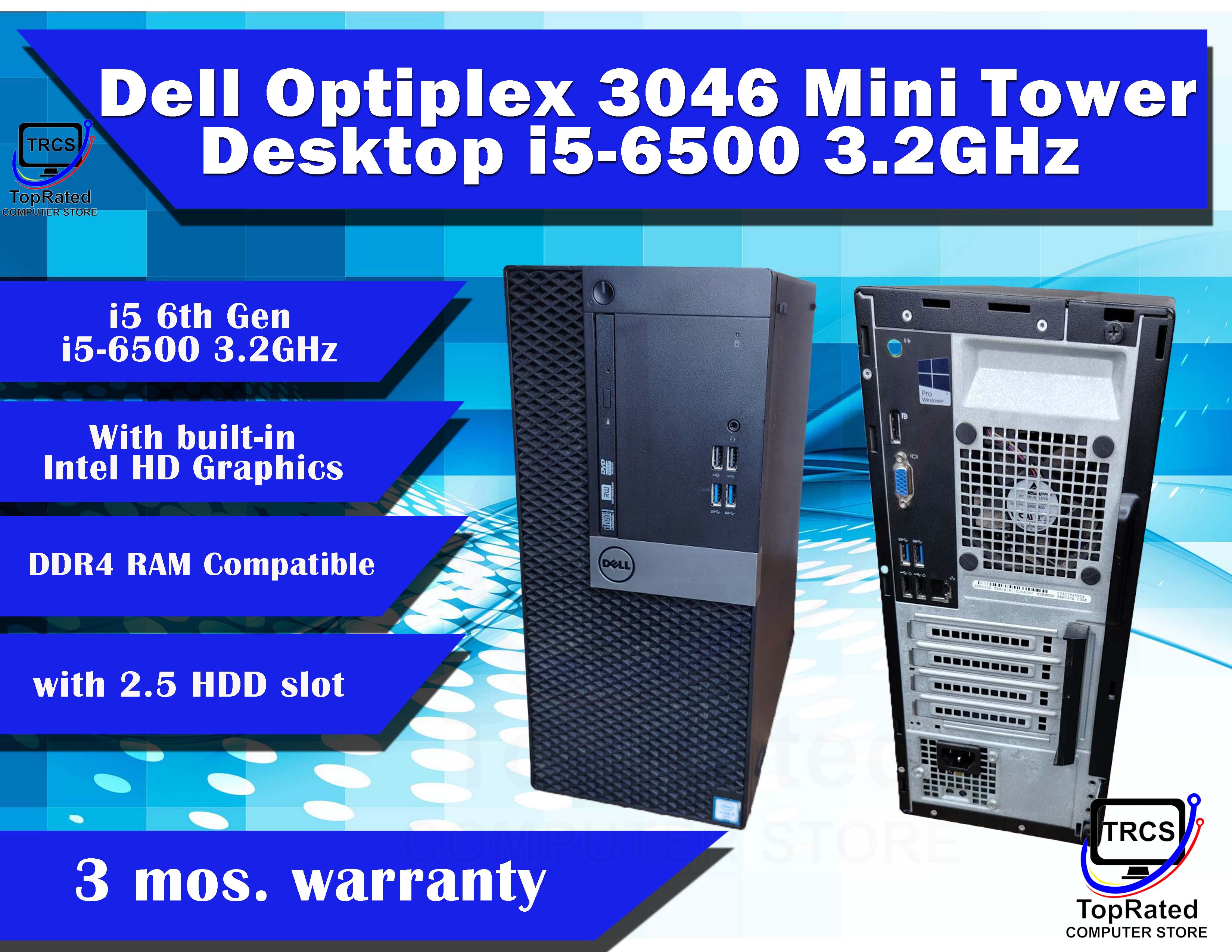 Desktop Computer Dell Optiplex 3046 3050 Mini Tower i5 6th Gen 8GB RAM ...