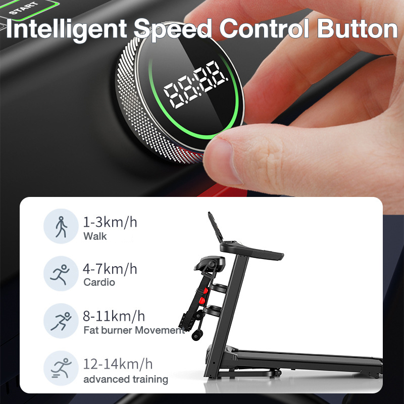 Electric Treadmill Music Heart Rate Detection APP Massager Bluetooth ...
