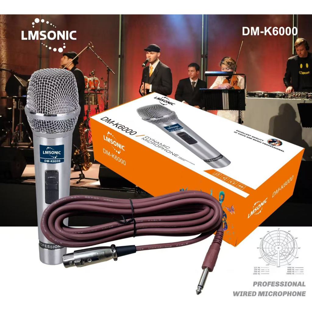 HEAVY DUTY MICROPHONE WIRED LMSONIC-DM-K600 Professional Microphone # ...