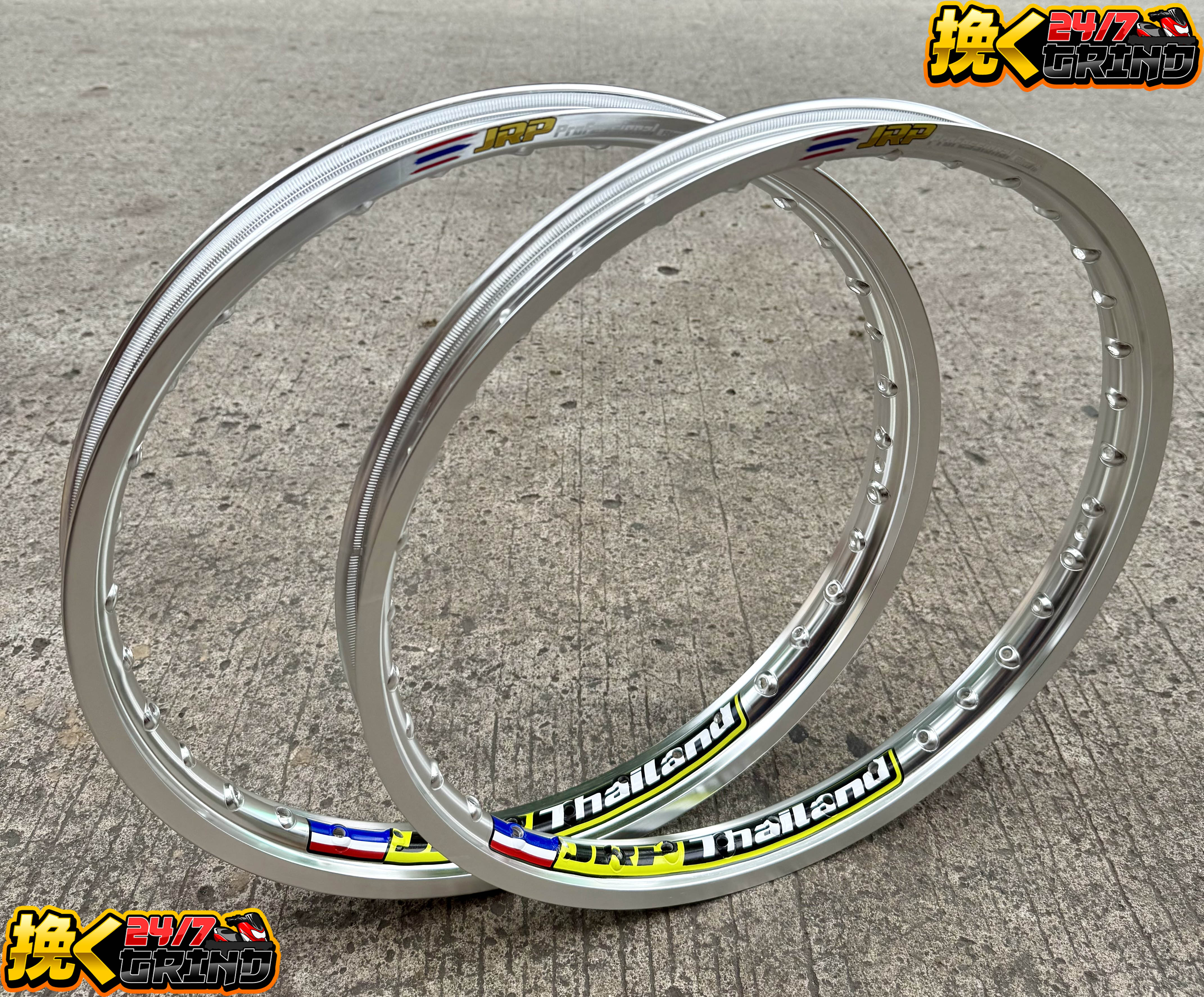 JRP RIM SET BROKEN SIZE SILVER/BLACK 1.2 FRONT 1.4 REAR | Shopee ...