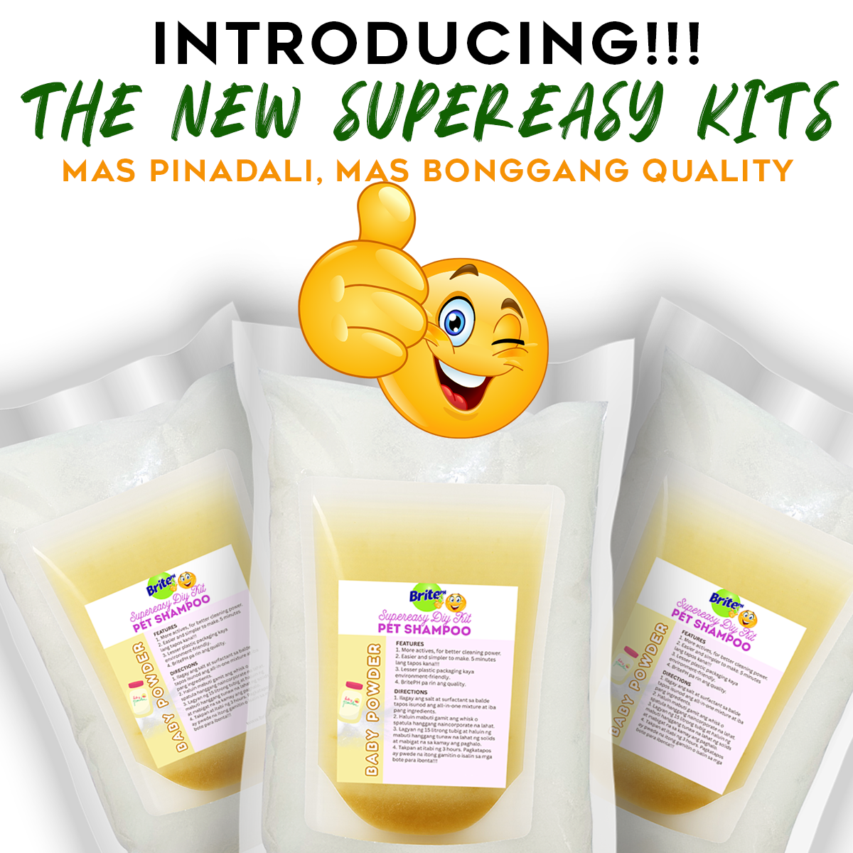 BritePH DIY Dog Shampoo Kit Supereasy (17 liters yield) | Shopee ...