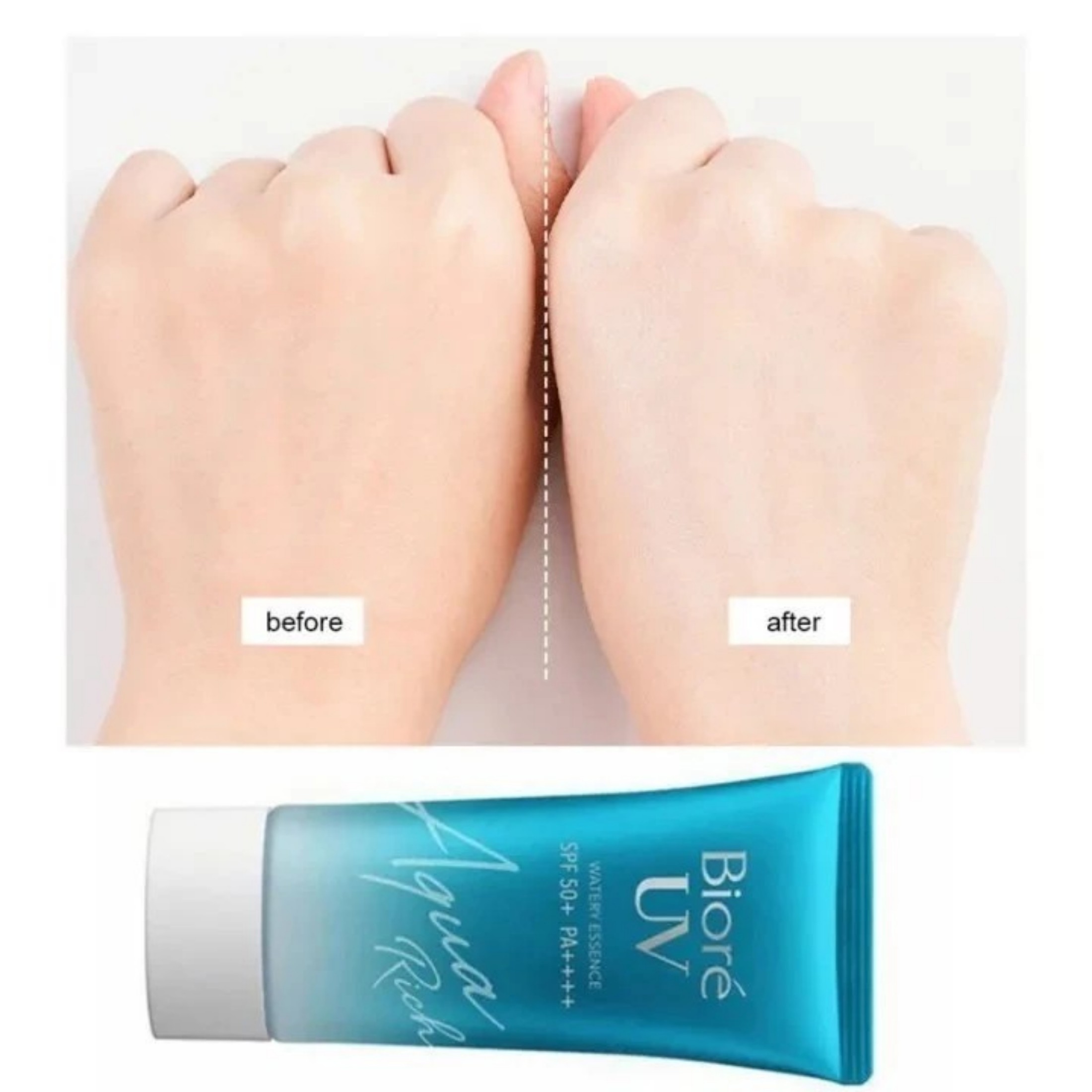 Biore Watery Essence Sunscreen SPF 50+++ Beach Travel Lightweight ...