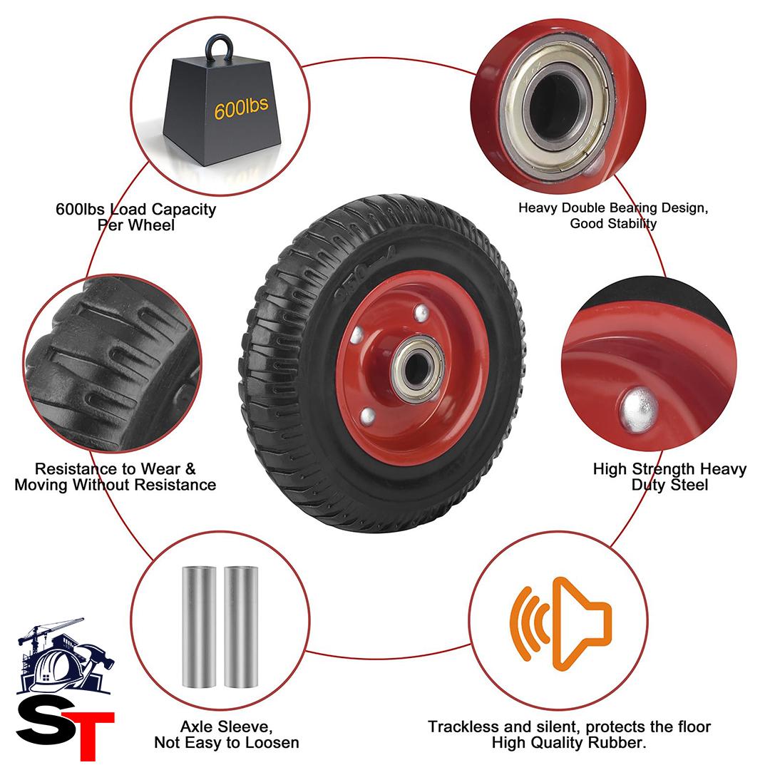 Heavy-Duty Caster Wheels with Metal Ball Bearings – For Logging Carts ...