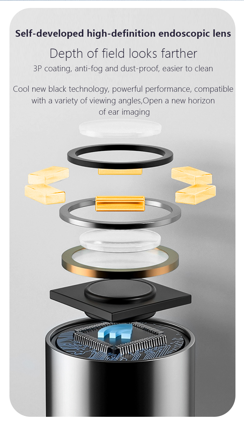 Wireless Smart Visual Ear Cleaner Safe and waterproof Otoscope Earwax ...