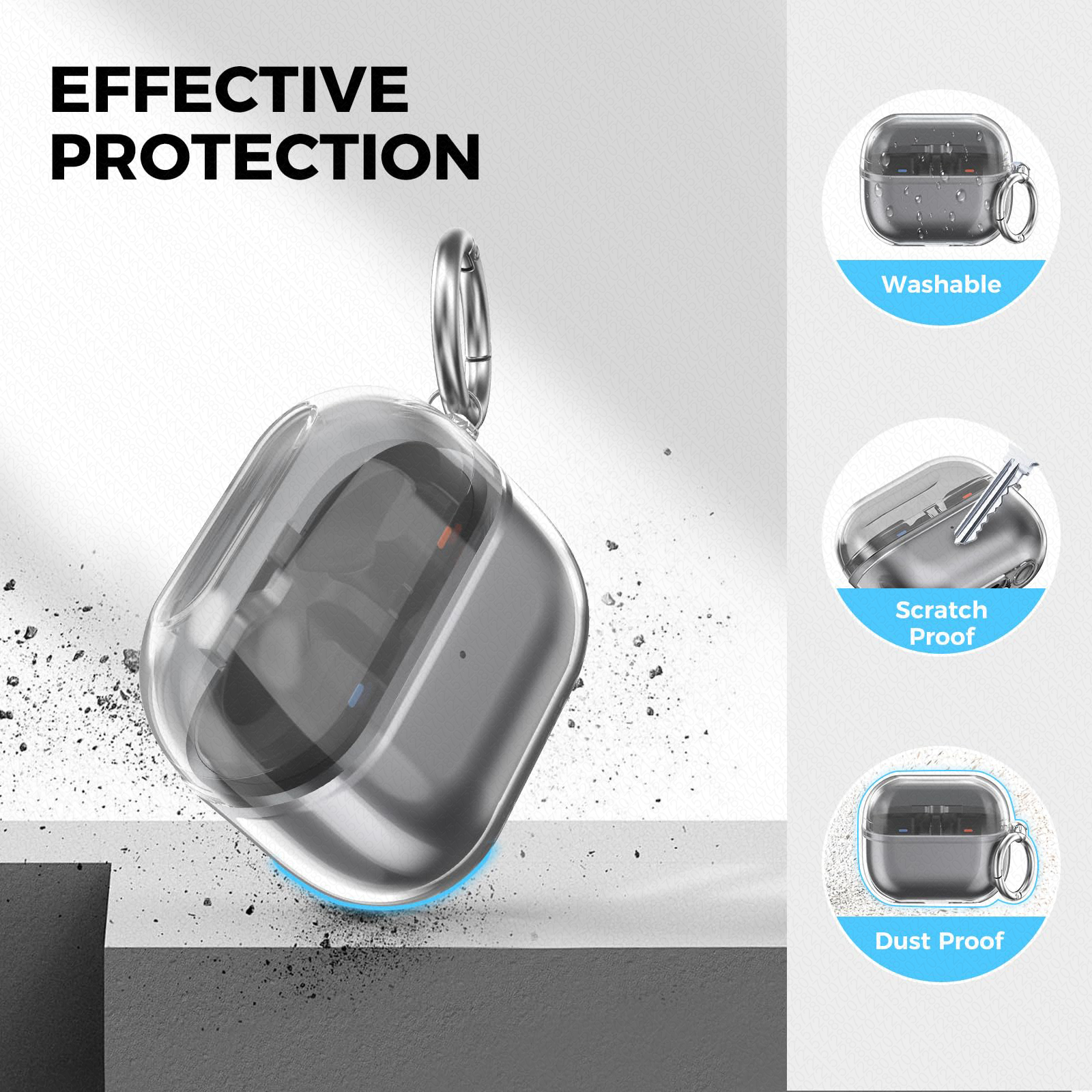 Clear Glacier Case for Samsung Galaxy Buds 2 Live FE Buds2 Pro Earphone ...