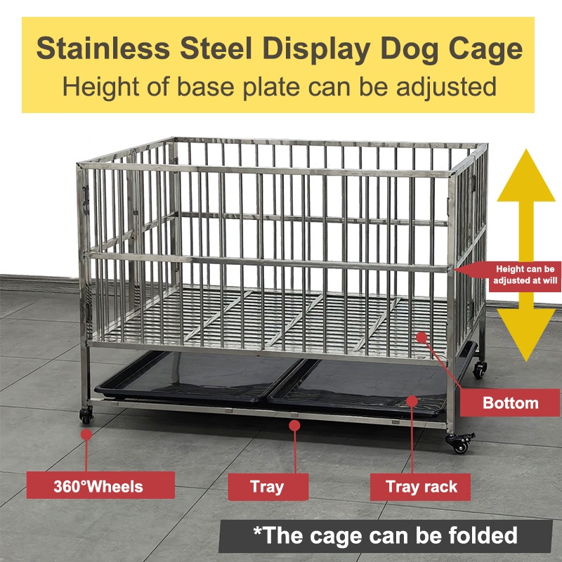 Dog Cage Stainless Steel Cage Stainless steel display cage Heavy Duty ...