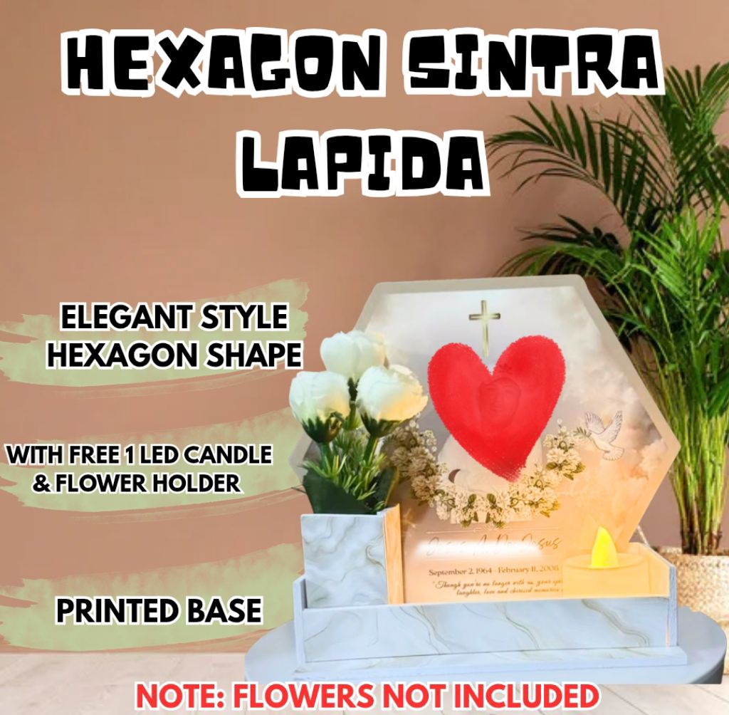 Customize Lapida Sintra for Undas with Picture and LED candle a4 size ...