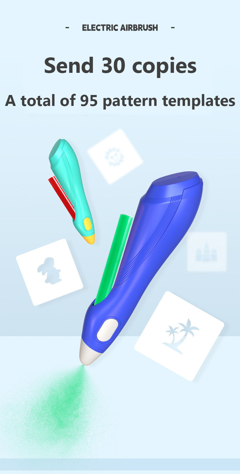 (Gift Template) DIY children's spray painting pen, washable,electric ...