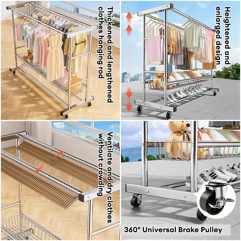 Clothes Drying Rack Sampayan Ng Damit Heavy Duty Steel Clothes Rack ...