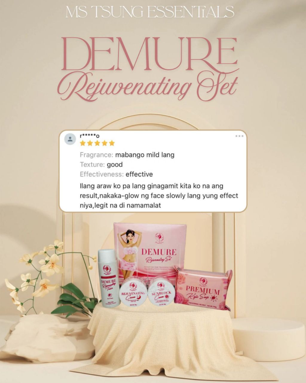 Demure Rejuvenating Set by Ms. Tsung (Ms Tsung Facial Set Skincare ...