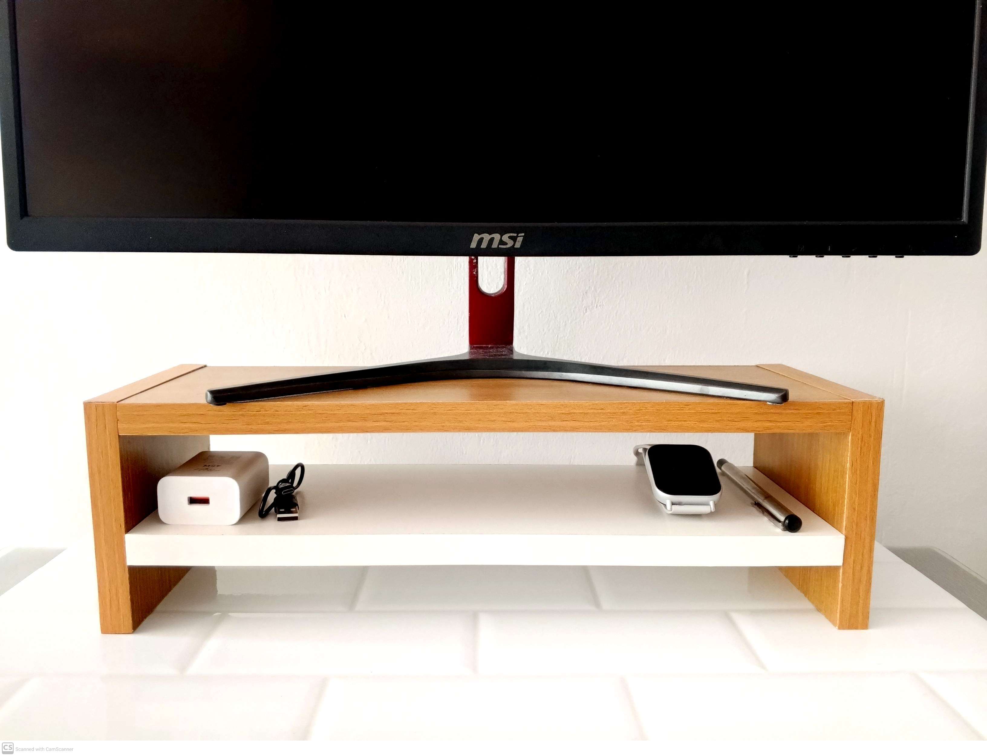 MARINE WOOD! Strongest Gaming Monitor Riser Rack Type 3 by Woodcraft ...