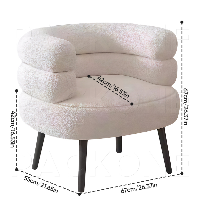 PACKONE Lazy sofa Soft Lamb's Wool Trendy and Comfortable Leisure Sofa ...
