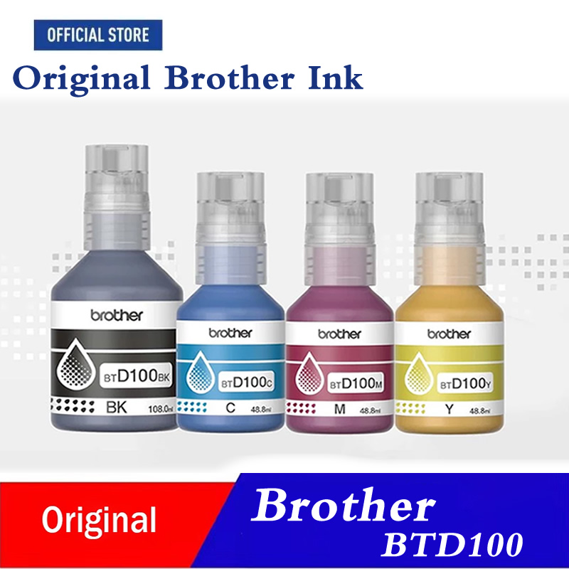 Brother BTD100 Genuine Ink bottle Black Cyan Magenta Yellow ink for ...
