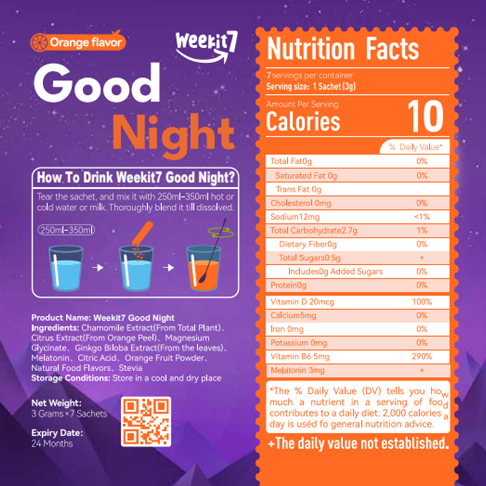 Weekit7 Good Night Sleep Powder + Acai Berry Beauty Drink - Improve ...