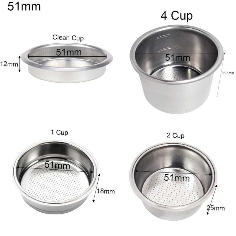 [Ship Local] 51MM/58MM 1,2 Cup 4 Cup Non Pressurized Coffee Filter ...