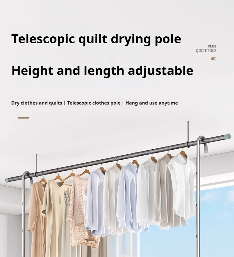 Drying Rack Retractable Stainless Steel Clothes Hanging Rack Adjustable ...
